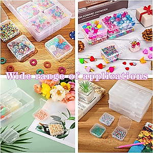 QXBXYHM Bead Organizers in A Clear Box, 30pcs Clear Plastic Organizer Storage Container with Mini Clear Boxes for Art Craft Organziers and Storage, 2.17 * 2.17 * 0.79 inch