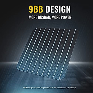 BougeRV 9BB Cell 200 Watts Solar Panel,23% High-Efficiency Mono Module Monocrystalline Technology Work with 12 Volts Charger for RV Camping Home Boat Marine Off-Grid