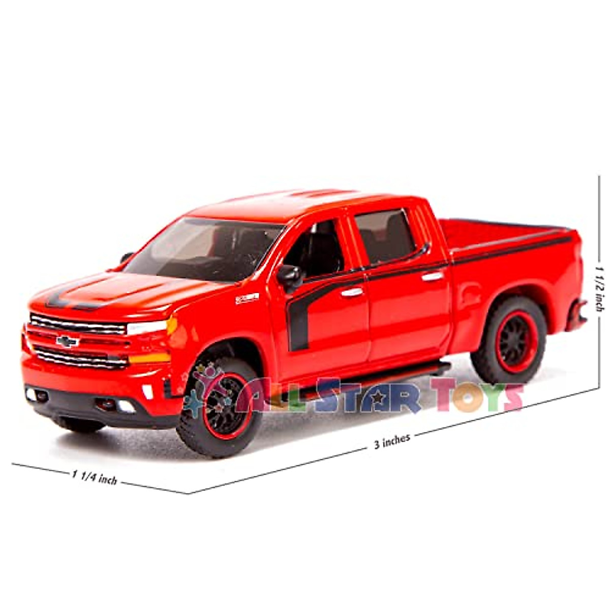 2019 Chevrolet Silverado LTZ Z71 Red Limited Edition to 2496 Pieces Worldwide 1/64 Diecast Model Car by Auto World CP7918