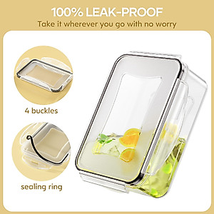 HOMETALL 50-Piece Food Storage Containers with Lids (25 Containers & 25 Lids), Airtight Reusable Meal Prep Containers for Lunch, Plastic Kitchen Storage Containers with Labels & Marker Pen