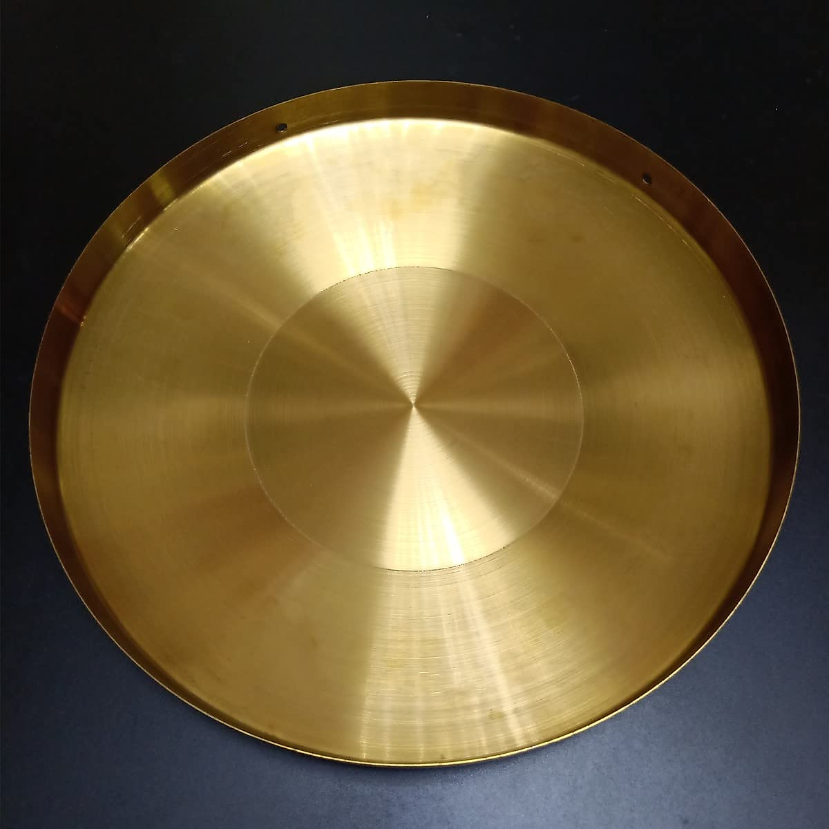 RUIMIMI Gong Instrument with 16.4 inch(42cm),Chinese Traditional Percussion Instrument Brass Gong with Wooden Mallet and Red Hanging Ribbon for Home Office Celebration