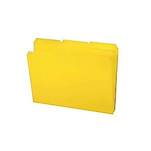 Smead Poly File Folder, 1/3-Cut Tab, Letter Size, Yellow, 24 Per Box (10504)