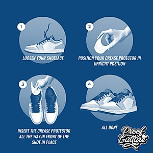 Crease Protectors for Sneakers - Anti-Wrinkle Crease Guards, Shoe Protectors for Nike, Air Jordan, Dunks, AF1 and More - Comfortable, Soft & Breathable Shoe Crease Preventer, Toe Protector