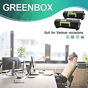 GREENBOX Remanufactured 60F1H00 601H High Yield Toner Cartridge Replacement for Lexmark MX310 MX310dn MX410 MX410de MX510 MX510de MX511 MX511de MX610 MX610de MX611 Printer (10,000 Pages, 2 Pack Black)