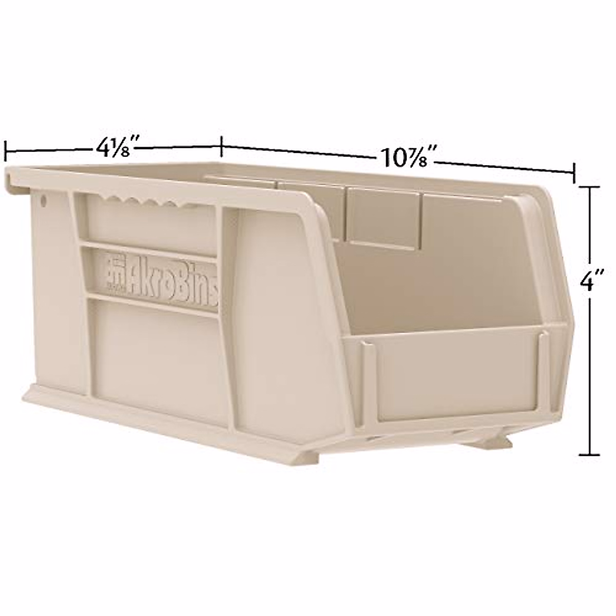 Akro-Mils 30224 AkroBins Plastic Hanging Stackable Storage Organizer Bin, 11-Inch x 4-Inch x 4-Inch, Yellow, 12-Pack