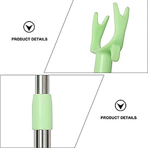 Curtain Rod Hooks Closet Reacher Pole Clothes Laundry Drying Rack Pole: 2pcs Retractable Coat Hanger Rod Adjustable Clothes Tension Pole Clothesline Prop Pole Metal Hangers