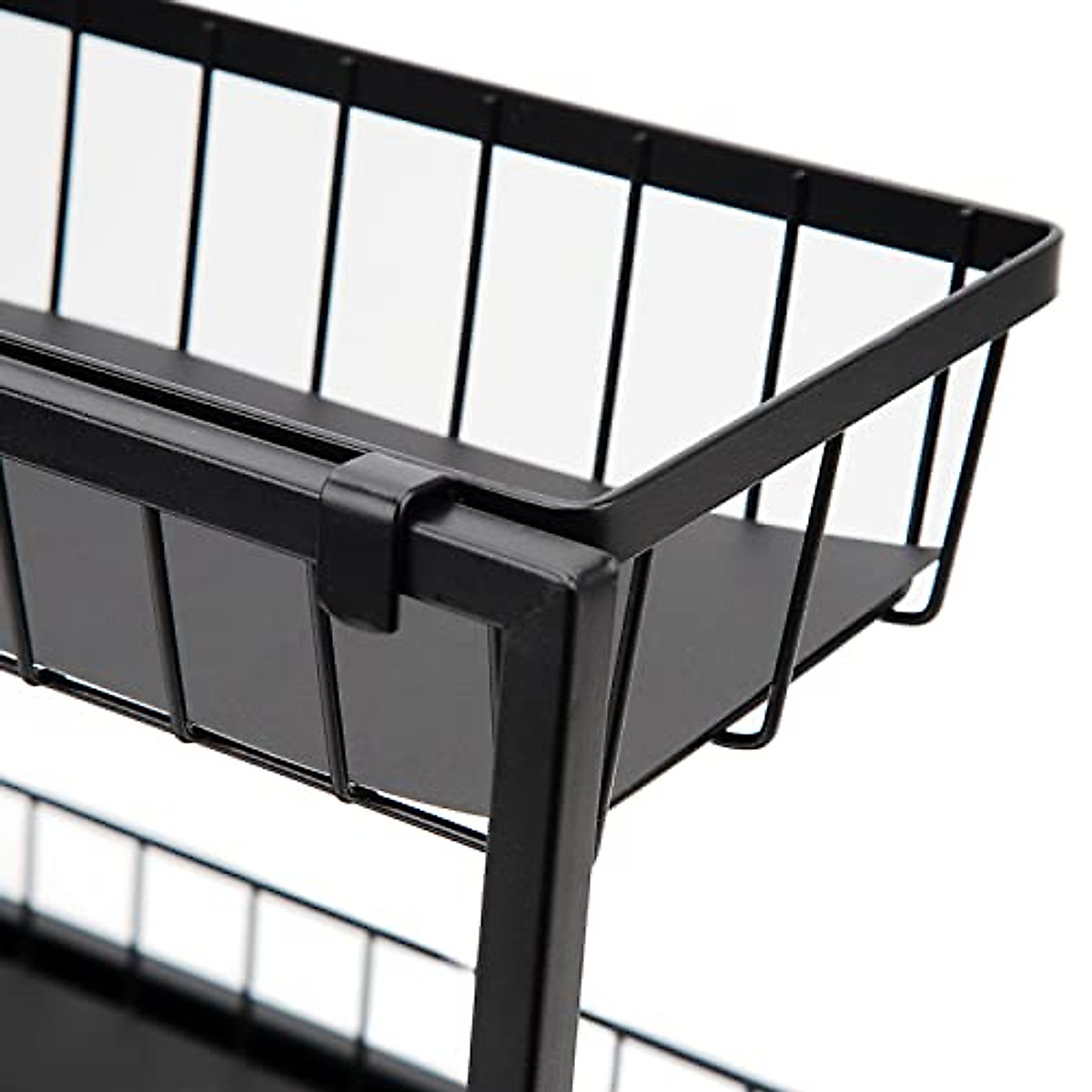 HEITIGN L Shape Under Sink Organizers Cabinet Pull Out Drawer 2 Tier Slide Out Cabinet Undersink Organizers Kitchen L Shape Under Sink Organizers 2 Tier Load Capacity 50lbs Multi Use