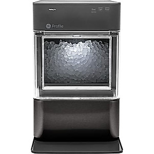GE Profile Opal 2.0 | Countertop Nugget Ice Maker | Ice Machine with WiFi Connectivity | Smart Home Kitchen Essentials | Black Stainless