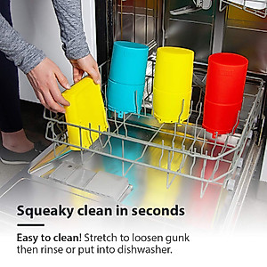 Luumi Unplastic Bag - Resuable 100% Platinum Silicone Collapsible Food Storage Bags for Lunch and Snacks - Microwave, Oven, Freezer and Dishwasher Safe (Yellow)