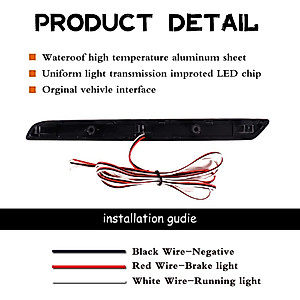 ADIIL 2PCS Smoked Lens Red LED Rear Fog Light Bumper Reflectors Brake Tail Lamps For 2020 2021 2022 Toyota GR Supra