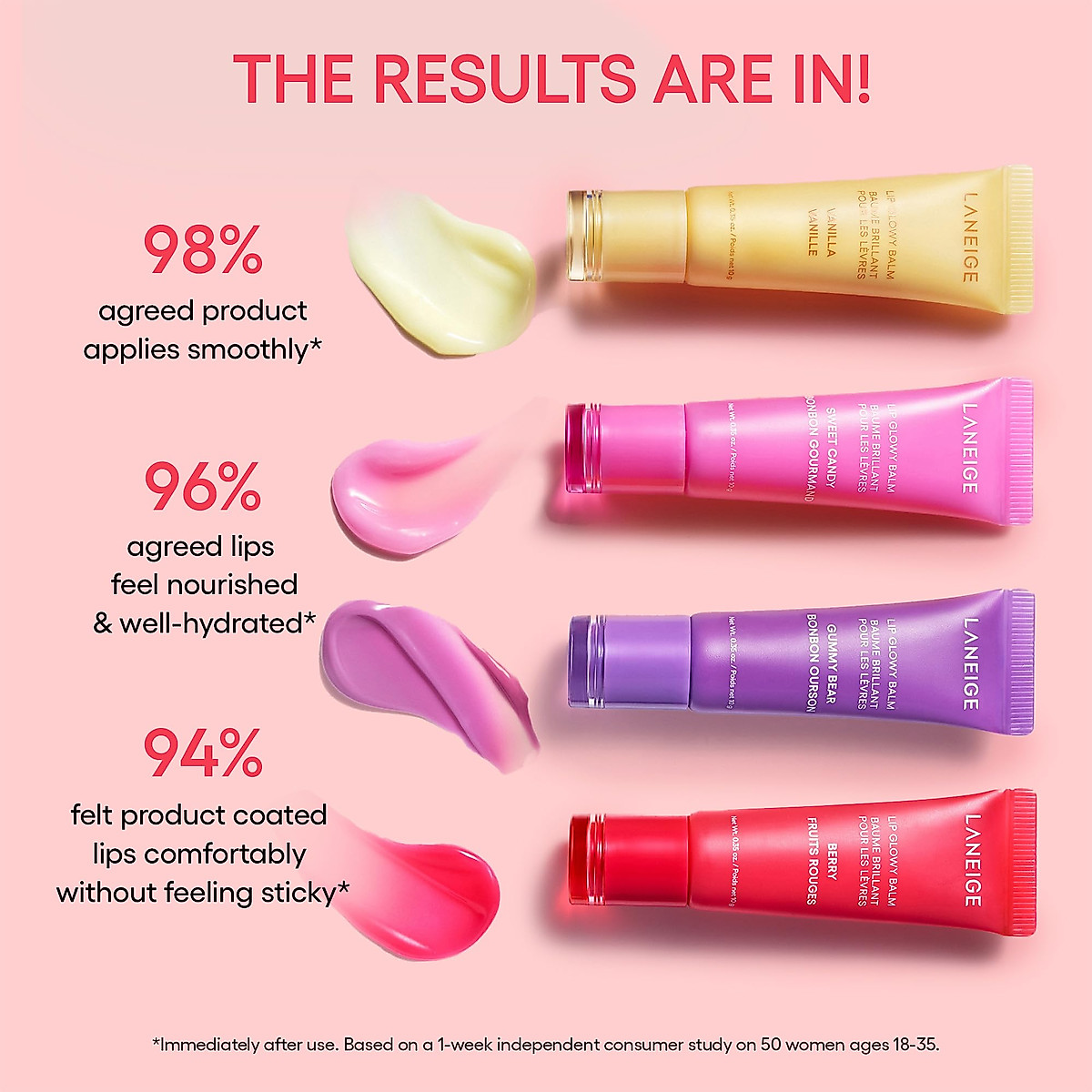 LANEIGE Divine Lip Duo: Lip Sleeping Mask Peppermint Intense Hydration with Vitamin C, Lip Glowy Balm Candy Cane