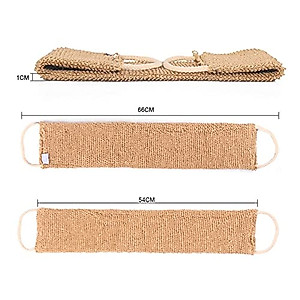 INGVY Dry Brushing Body Brush Bath Towel Shower Towel Multifunctional Back Body Exfoliating Belt Scrubber for Body Cleaning