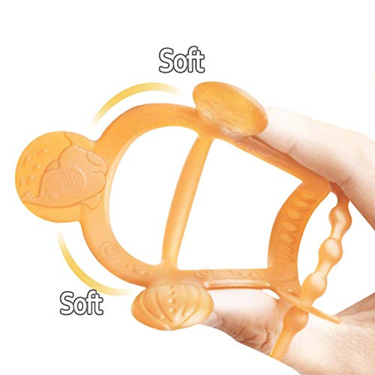 【Never Drop from Hand】 HEORSHE Baby Teething Toys for Babies 0-6 6-12 Months Teethers for Infants Toddlers Silicone Molars Adjustable Wristband Chew Toys for Babies 3 4 5 6 7 8 9 10 11 12 Months
