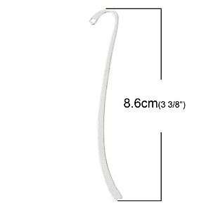 Housweety 15 Pcs Silver Plated Bookmark with Loop 86mm