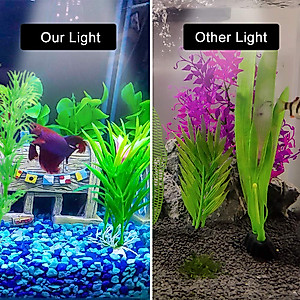 Senzeal X5 Virgo 24 LED Aquarium Light 10W Clip-on Lamp Aquatic Plant Lighting for 10-15inch Fish Tank (Black)