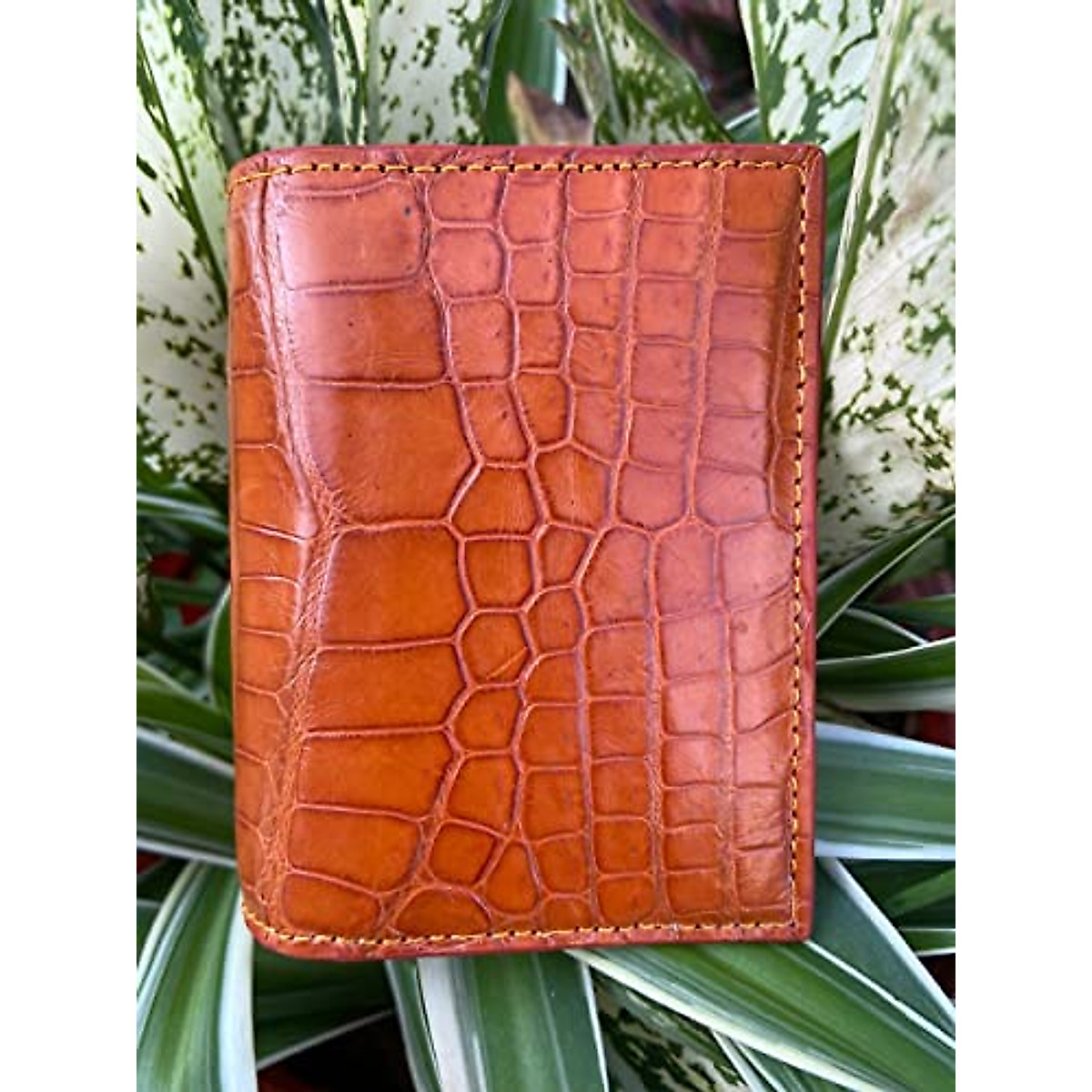 Vietnam Double side Brown Crocodile Alligator leather skin Credit Cardholder, leather credit cardcase, leather creditcard cover