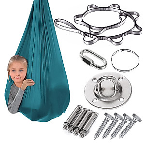 Sensory Swing for Kids and Adults with Special Needs Therapy Swing Cuddle Swing Indoor Outdoor Kids Swing Hammock for Child & with Autism, ADHD, Aspergers, Sensory Integration (Hardware Included)
