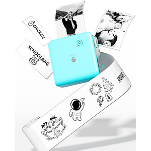 Memoking Inkless Bluetooth Printer - HD 300dpi Photo Sticker Printer Machine Mini - M02 Pro Thermal Mini Printer for Pad&Phone - 2" Mini Sticker Maker Machine Printer for Memo,Photo,DIY,Fun,1D/QR,Logo