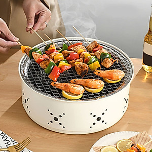 Portable Charcoal Grill, Food Grade Mini Tabletop Grill Stove for Camping Hiking Picnics