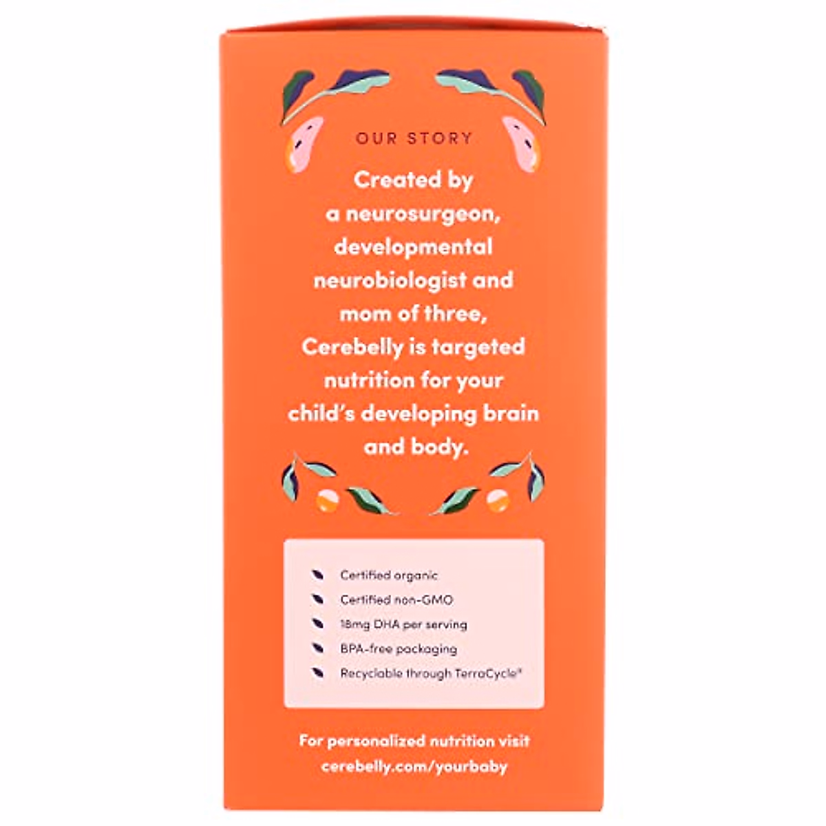 Cerebelly Organic 8-9 Months Variety Pack Baby Purees 3 Count, 4 OZ