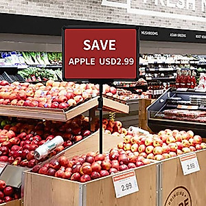 SONFILY A frame Sign Holder Adjustable Poster Stand Sign Stands For Display Floor Standing Sign Holder Small Retail Signs Double Sided Signs Indoor For Fair Store Shop,8.5x11in,2 Pack Black