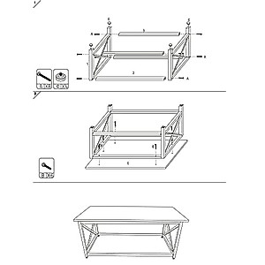 AZL1 Life Concept Modern Coffee Table for Living Room Center Table with Metal Frame, Glossy White