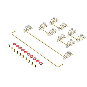 DUROCK Stabilizer V3, Screw in Stabilizers with 2u 6.25u 7u Wires, PCB Mount Keyboard Stabilizers for Mechanical Keyboards (V3 Clear 80% Kit)