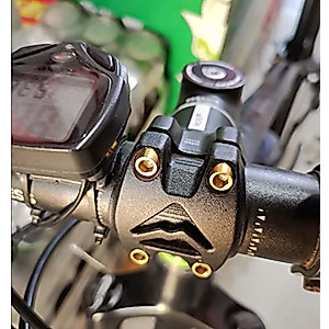 M5x18mm Stem Bolts Titanium Plating Stainless Ti Allen Hex Tapered Head Bolt with Washers Screw for Bicycle Stem Parts Pack of 6(Gold)