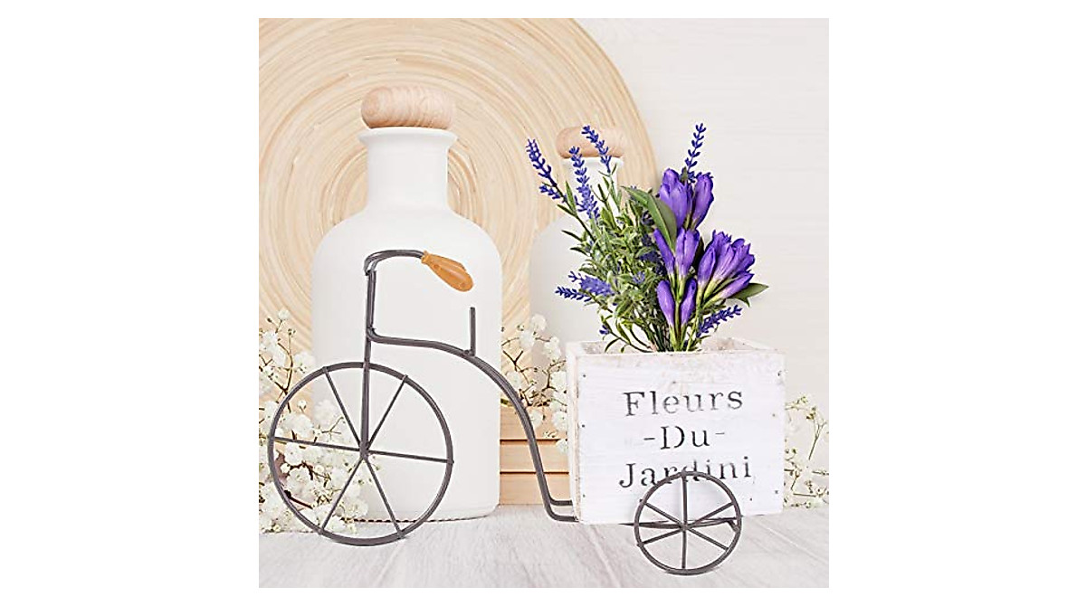 Charming Bike Flower Pot - Decorative Wooden Planter