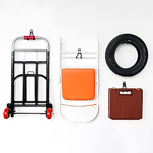 HUHOLE Garage Hooks Heavy Duty 4PC, Garage Wall Hooks, Wall Mount Garage Hanging Hooks for Bike, Ladder, Bulky Items