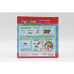 iYuePeng 32 Pcs Tetra Balance Tower Stacking Games Team Building Blocks Board Game for Kids & Adult, Drop The Pile of Tower STEM Toys for 2 Players, Family, Parties, Travel