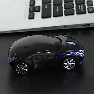 Zerone 2.4GHz Mouse, Portable Optical Mouse 1600DPI for/Android/ME/Windows PC/Tablet Gaming Office (Black)