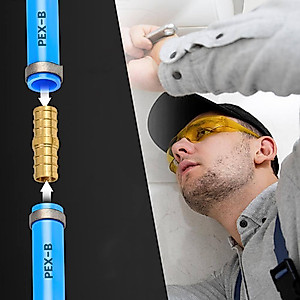 5 PIECES XFITTING 3/4" PEX X 3/4" MALE NPT THREADED ELBOW 90 DEGREE BRASS BARBED CRIMP FITTING - BRASS, FULL PORT