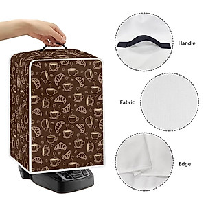 XXQGOMG Coffee Maker Cover with Durable Handle Coffee Bread Stand Mixer Cover Compatible with Kitchen Aid Mixer Kitchen Appliance Dustproof Covers Fit Most Small Kitchen Appliance