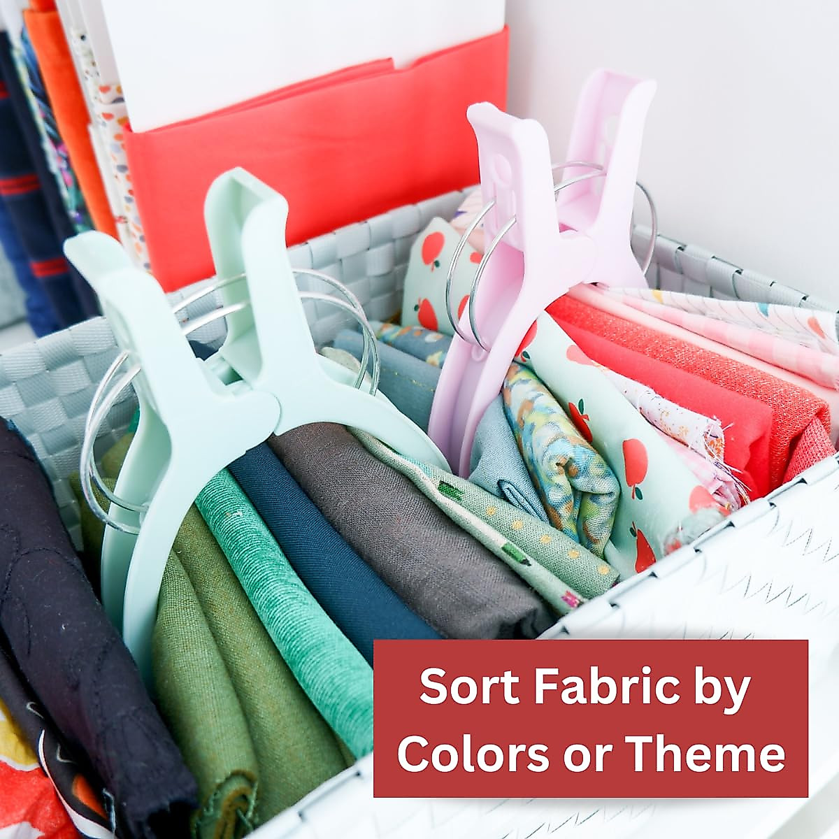 Madam Sew Jumbo Quilting Clamps | 6 Extra Large Clips for Sewing, Binding and Crafting Projects | 5 inch Wide Opening Keeps Fabric in Place