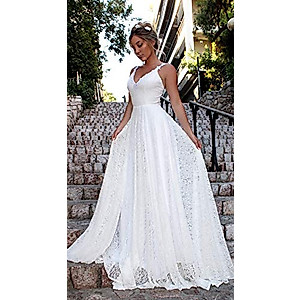 Bridesmaid Dress for Women Floral Lace Bandage Backless Formal Prom Wedding Ball Party Dress White