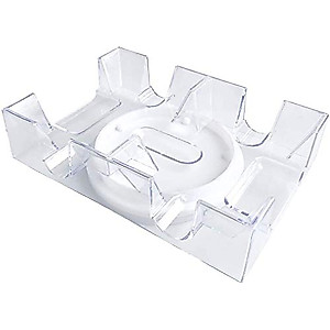 Merz67 LLC 2 or 6 Deck Revolving Rotating Canasta Playing Card Tray (2 Deck)