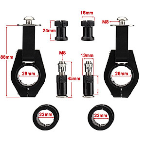 QXBER Hand Guards Dirt Bike Handguards For KLX RMZ CRF YZF SX EXC XCW SMR Dirt Bike ATVS Motocross Enduro, 7/8" 22mm and 1 1/8" 28mm Universal Fit for Motorcycle (black alloy-blue)