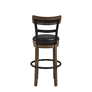 Ball & Cast Swivel Pub Height Barstool 29 Inch Seat Height Light Brown Set of 1