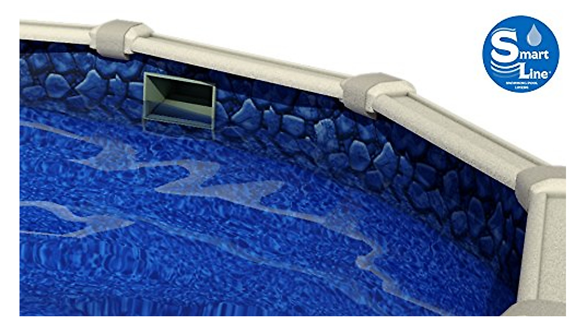 Smartline Boulder Swirl 18-Foot Pool Liner | Overlap Style & Easy Install