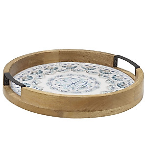 Gourmet Basics by Mikasa Addison Lazy Susan Serving Tray, 14 Inch, Multicolored