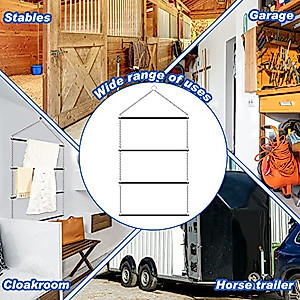 Dunzy Blanket Rack 24.02 x 44.88 Inch Saddle Rack Long Saddle Stand Stall Blanket Bar Horse Trailer Organizer for Western Saddle Blankets Horse Blankets Pads Towels Storage Supplies, Black