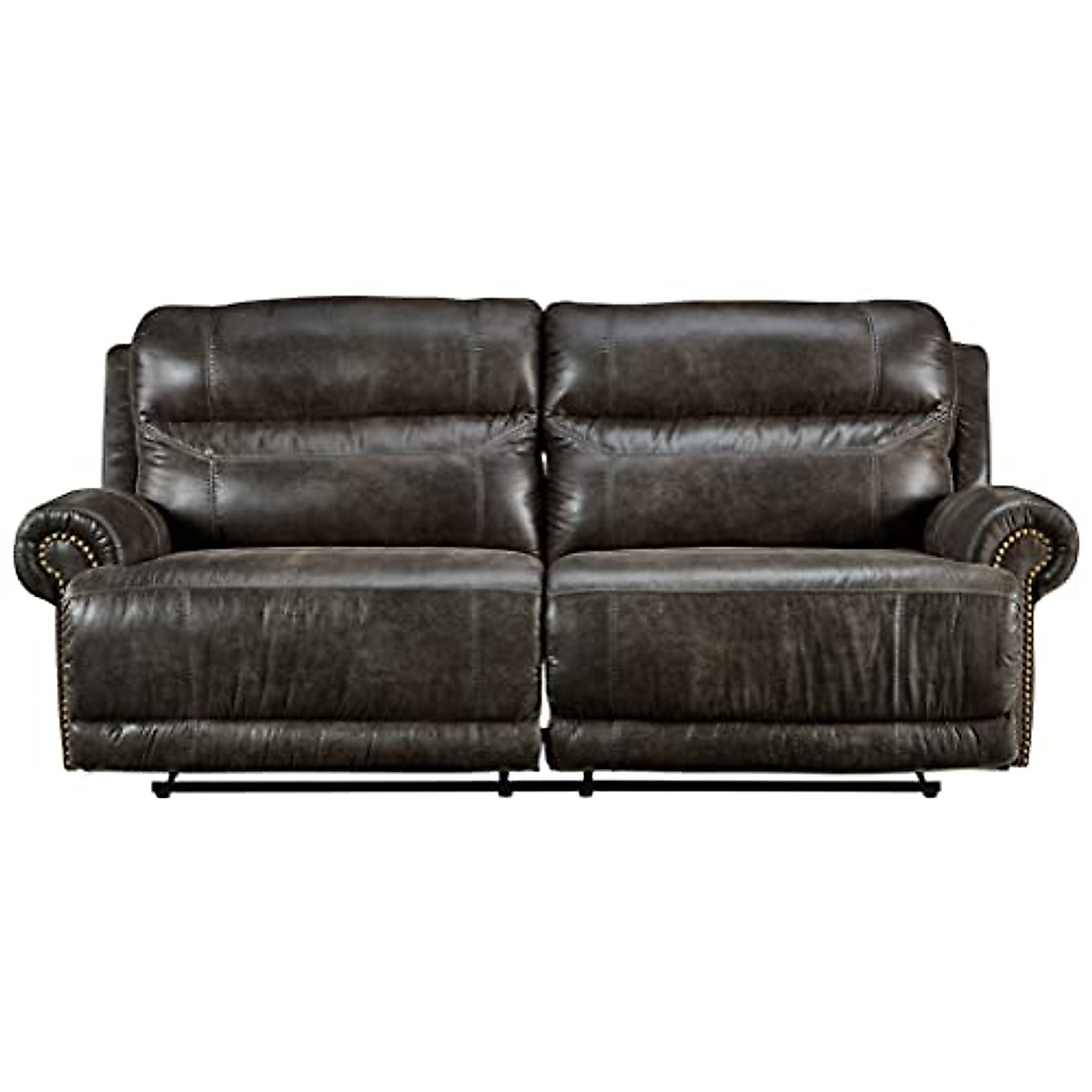 Signature Design by Ashley Grearview 2 Seat Power Reclining Sofa with Adjustable Headrest, Dark Gray