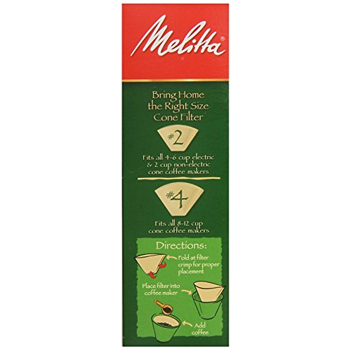 Melitta #2 Cone Coffee Filters, Bamboo, 80 Count (Pack of 6) 480 Total Filters Count - Packaging May Vary