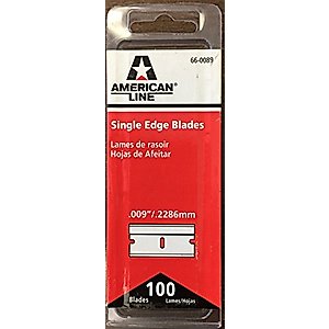 American Line Single Edge Blades .009" .2286 mm #66-0089, 6 packs of 100 blades per box