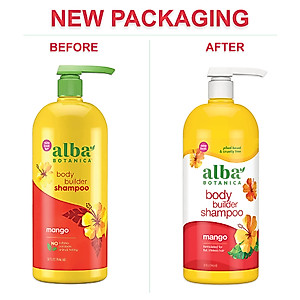 Alba Botanica Body Builder Shampoo, Mango, 32 Oz
