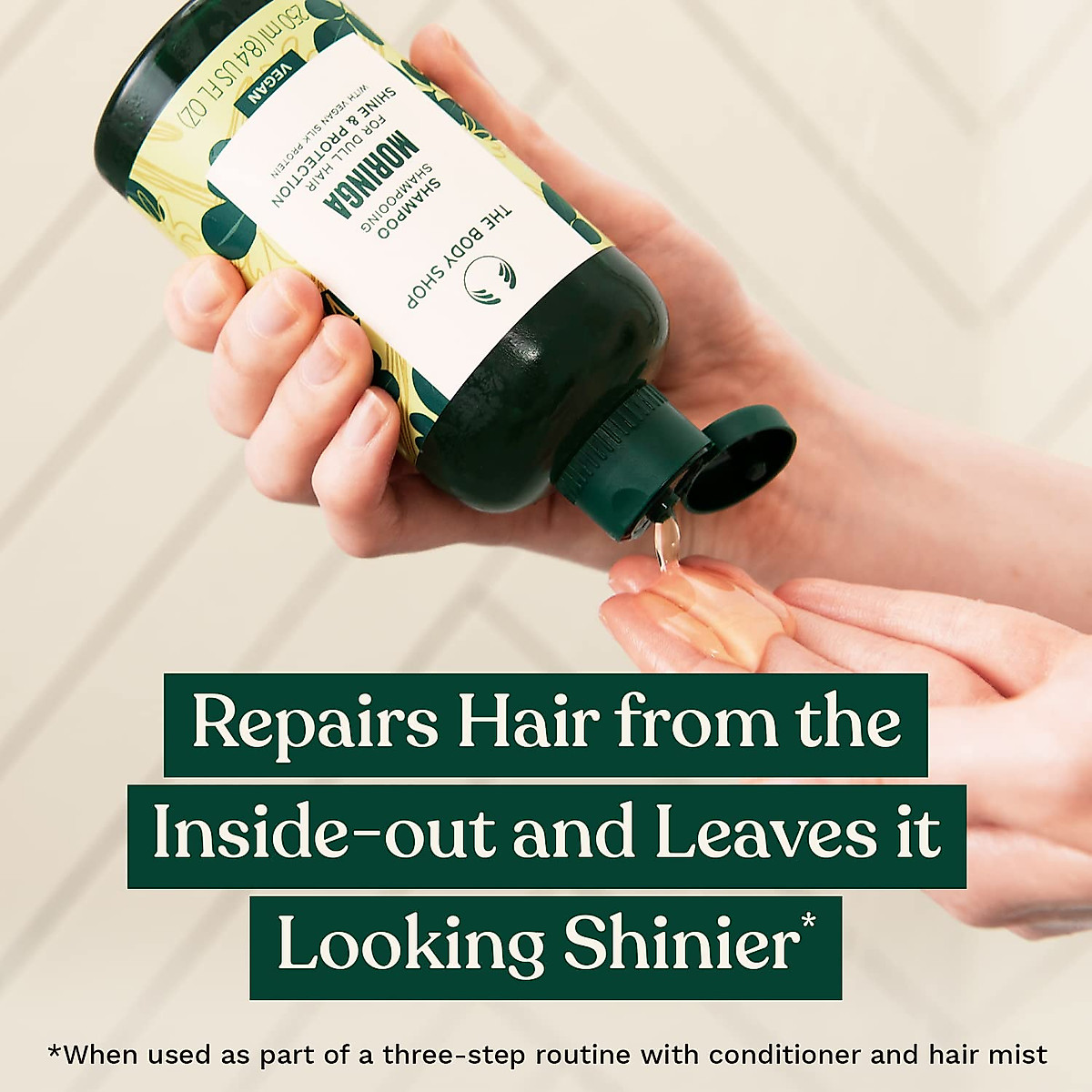 The Body Shop Moringa Shine & Protection Shampoo, For Dull Hair, Vegan