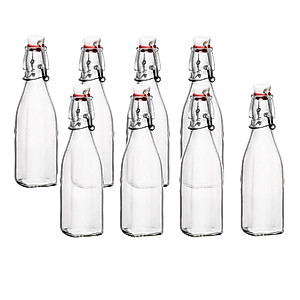 Bormioli Rocco Glass 8.5 Ounce Swing Top Bottle, Set of 8