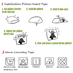 Royalours Flower Decorative Throw Pillow Cover Bee Garden Pillow Case 18 x 18 Inch Cotton Linen Square Cushion Cover for Home Sofa Bedroom (Floral)