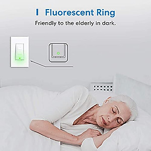 3 Way Smart Light Switch (Neutral Wire Required), Meross 2.4G WiFi Light Switch Supports Alexa, Google Assistant and SmartThings, Voice Control and Schedule (1 Pack)